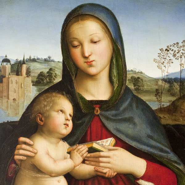 Raphael 2020: Madonna and Child with Book (c. 1502–3) » Norton Simon Museum